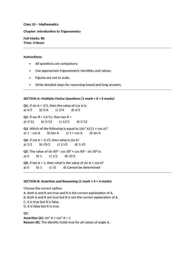 Trigonometric Identities and Applications | PDF | Trigonometry ...