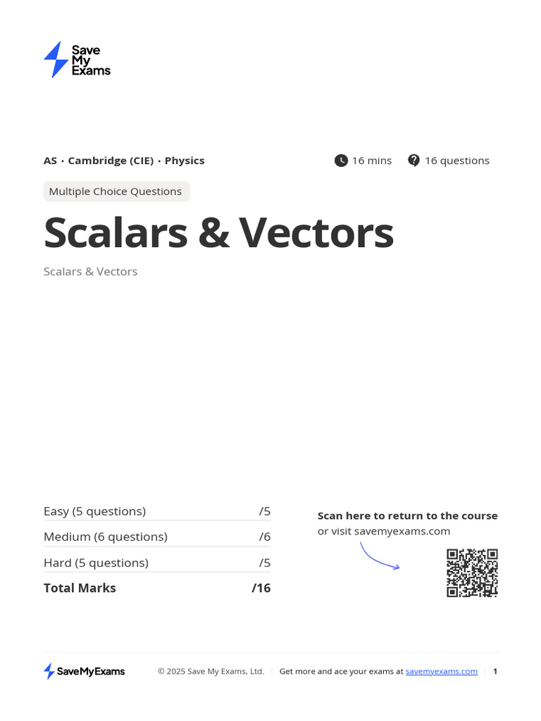 1 4 Scalars and Vectors dn9H28H5Qv2Zwn9t | PDF | Euclidean Vector | Force