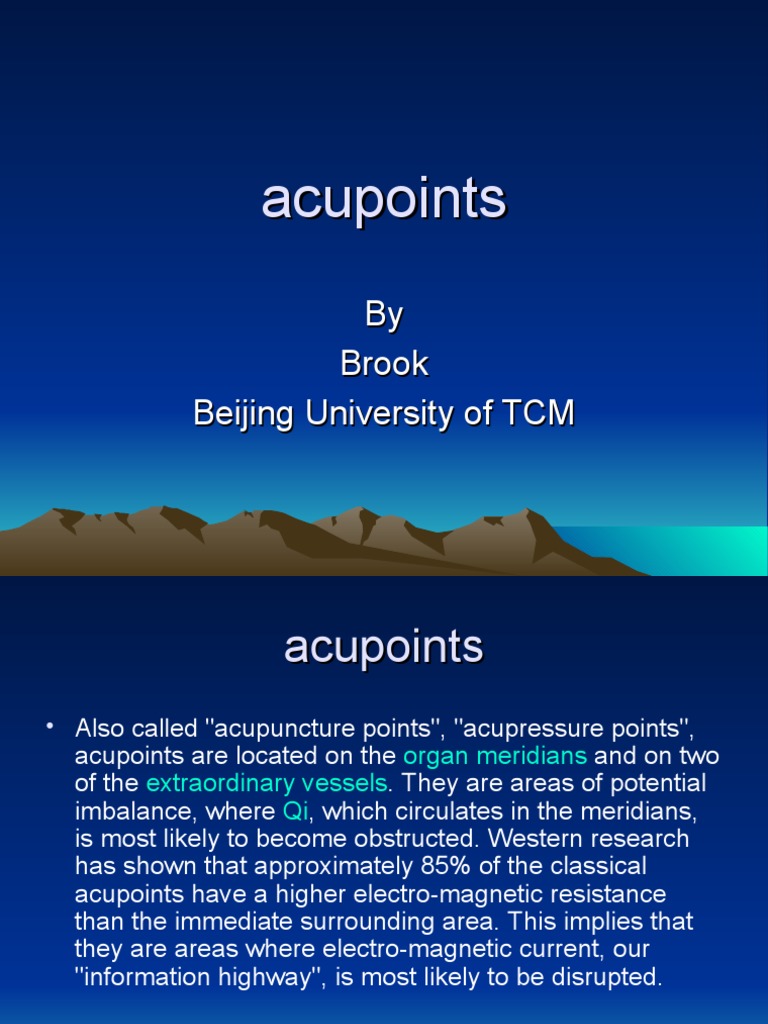 Acupoints | Download Free PDF | Acupuncture | Meridian (Chinese Medicine)