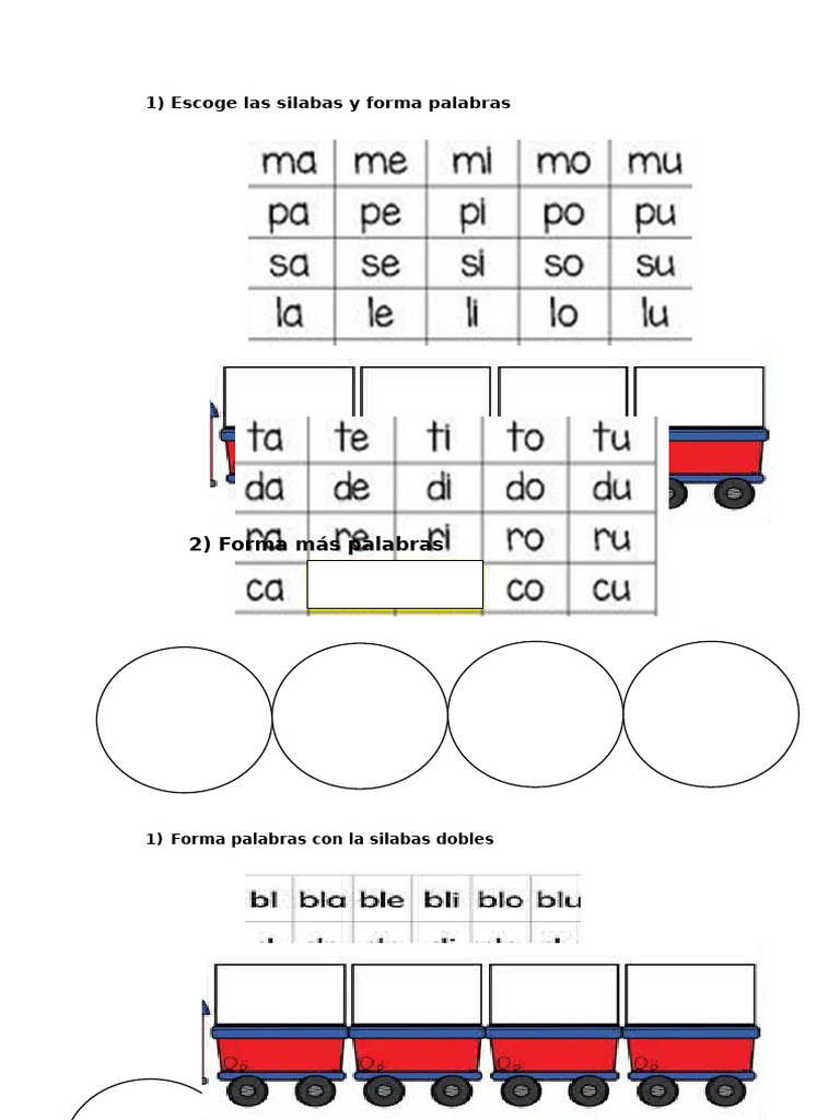 Silabas Ejercicios | PDF
