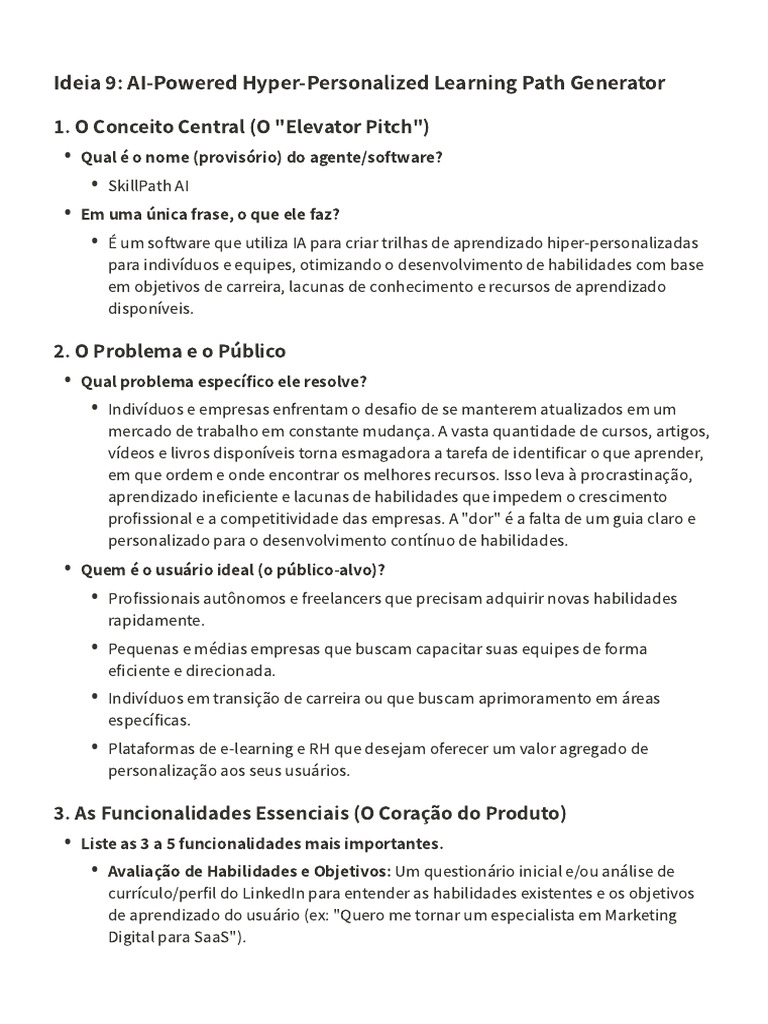 Ideia 9 AI-Powered Hyper-Personalized Learning Path Generator | PDF ...