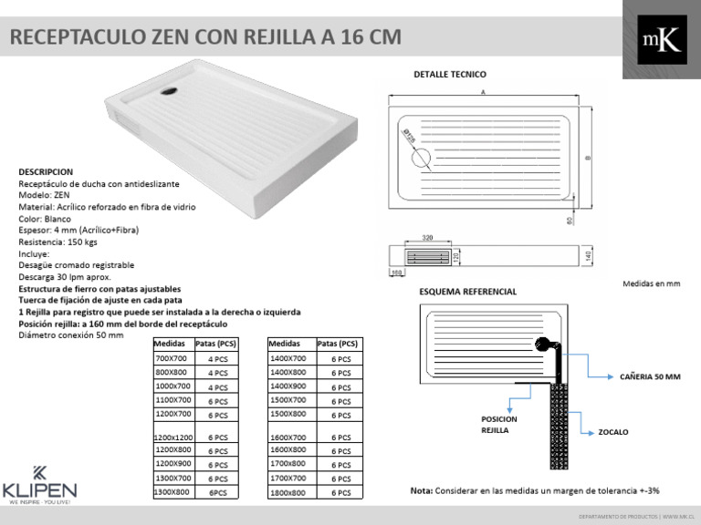 RECEPTACULO ZEN CON REJILLA A 16 CM (Actualizado) | PDF