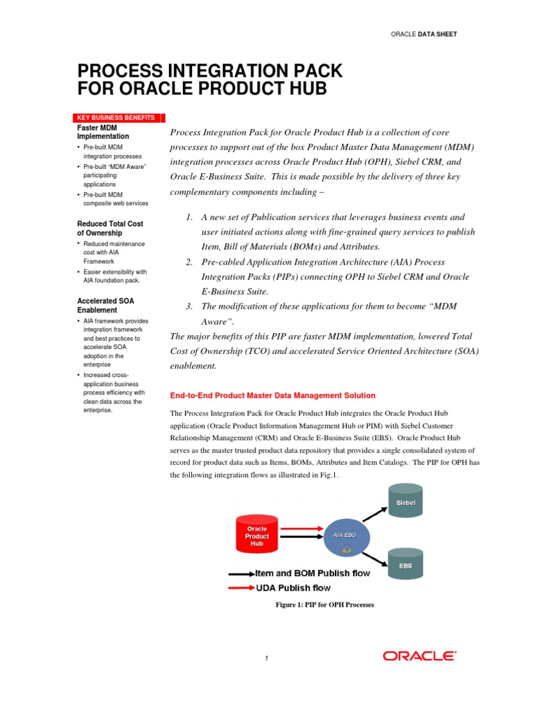 PIP For Oracle Product Hub DataSheet | Download Free PDF | Service ...