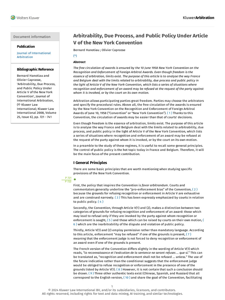 Arbitrability, Due Process, and Public Policy | PDF | Arbitration ...