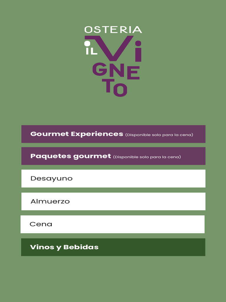 Trattoria - Es Otra Cosa Que No Se Que Es | PDF | ensalada | Carne