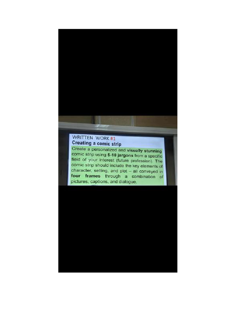 Comic Strip Assignment | PDF