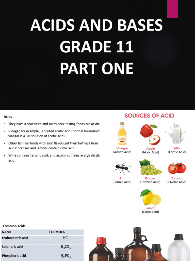 Acids and Bases Grade 11-2 | PDF | Acid | Ph