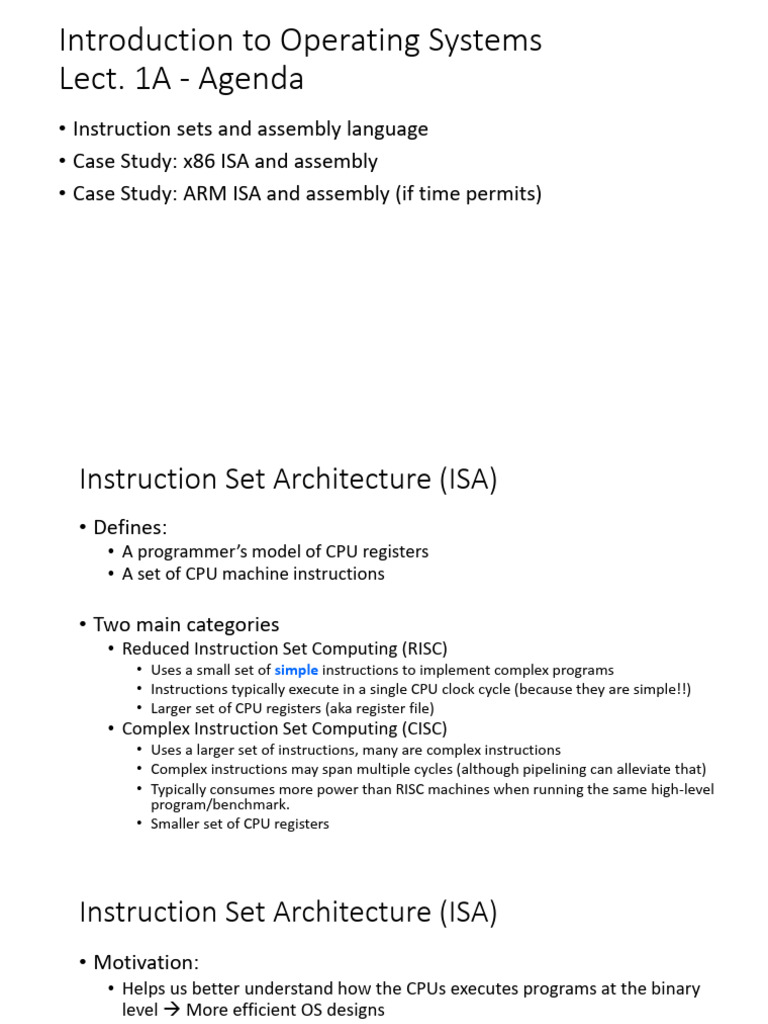 CS3224 Lect 03 20240910 | PDF | Assembly Language | Central Processing Unit