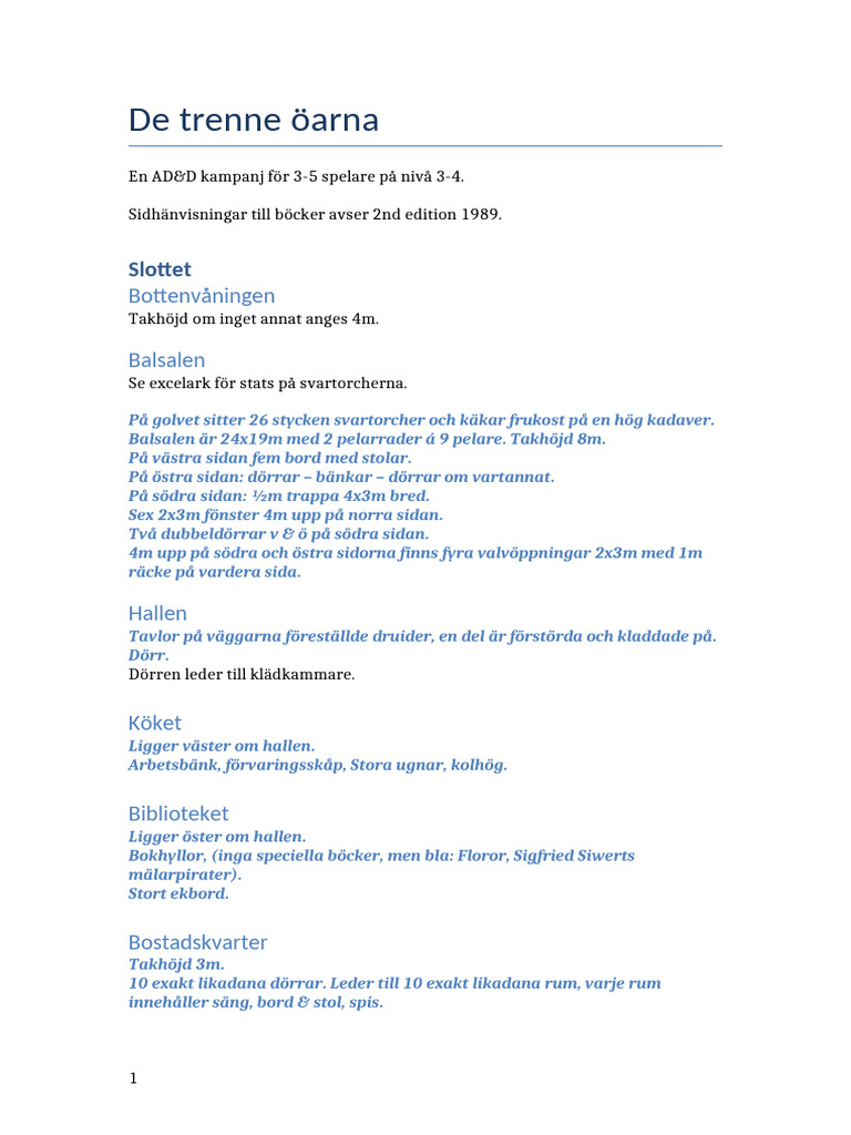 De Trenne Öarna | PDF