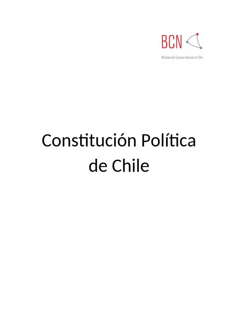 Constitución Política de Chile | PDF