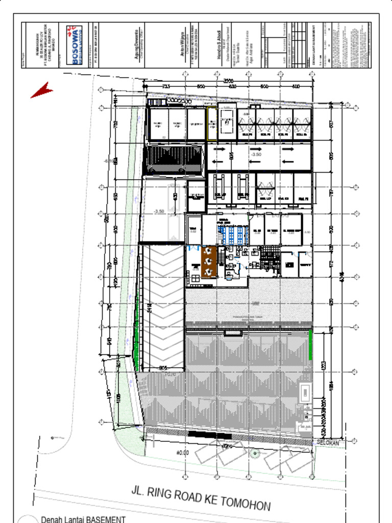 01 - Denah Lantai Basement (Revisi) | PDF
