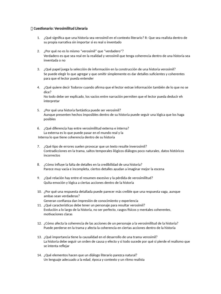 Verosimilitud en la Narrativa Literaria | PDF