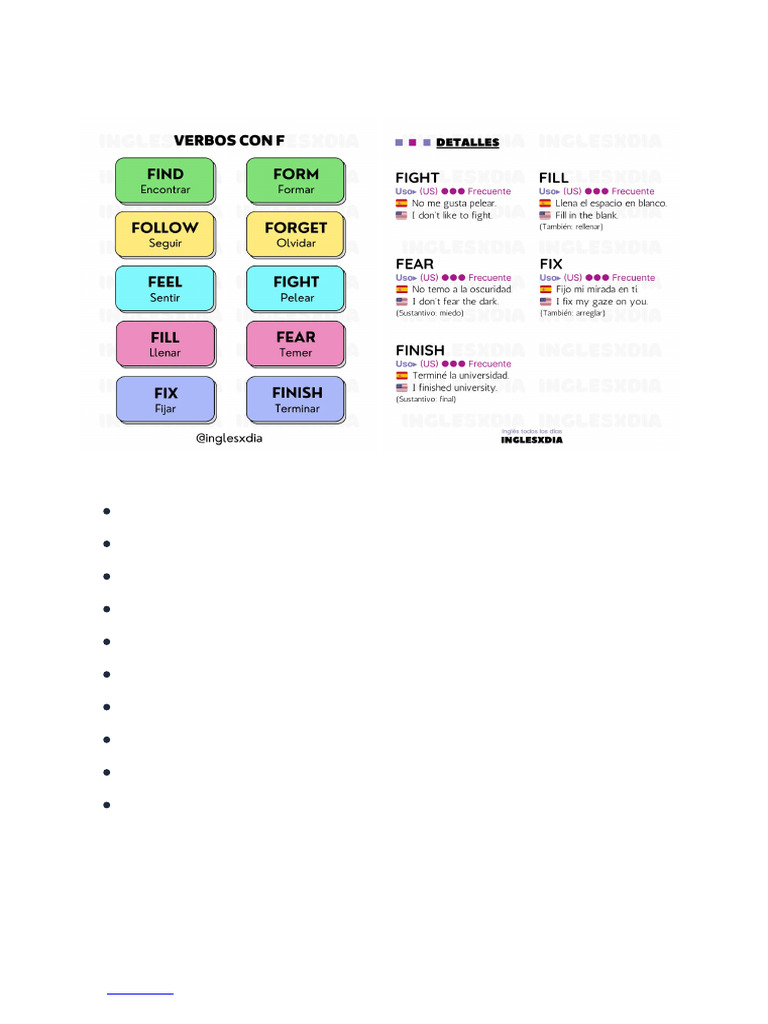 Verbos Con F | PDF