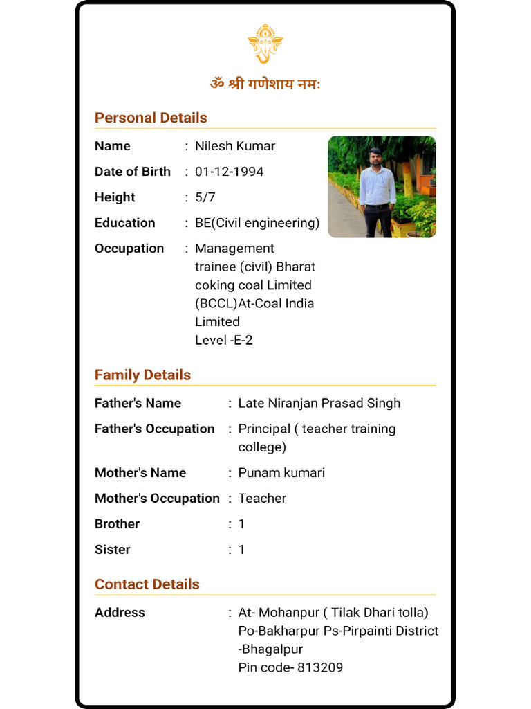 Biodata | PDF