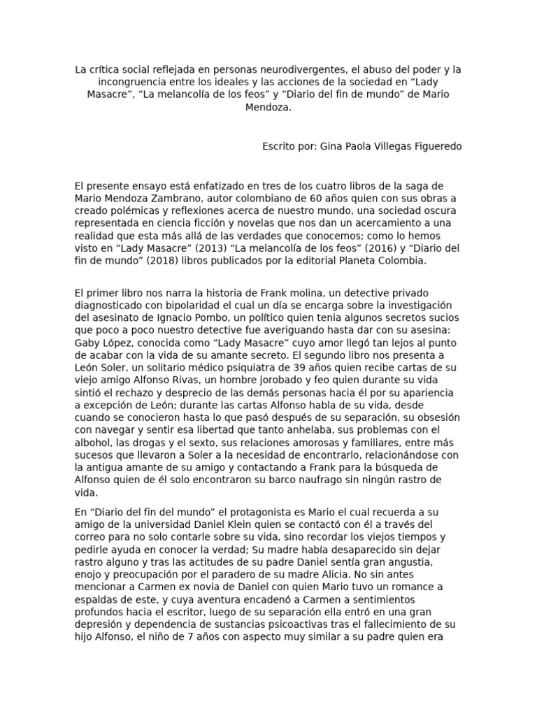 La Crítica Social Reflejada en Personas Neurodivergentes, El Abuso Del ...
