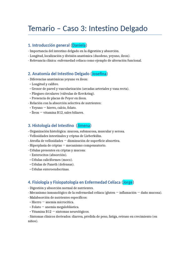Anatomía y Fisiología del Intestino Delgado | PDF