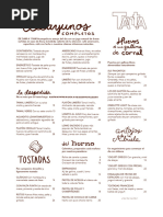 Carta del Restaurante Tanta 2025 | PDF | Alimentos | Cocina de las Americas