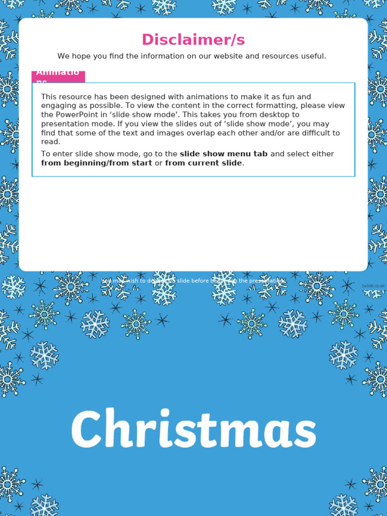 Christmas Vocab PPT and Guessing Game | PDF