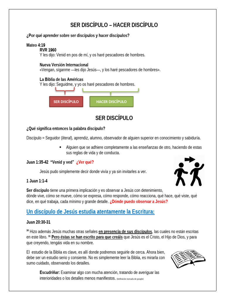 Ser Discípulo - Hacer Discípulo - Dia 4 | PDF | Jesús | Juan el apóstol
