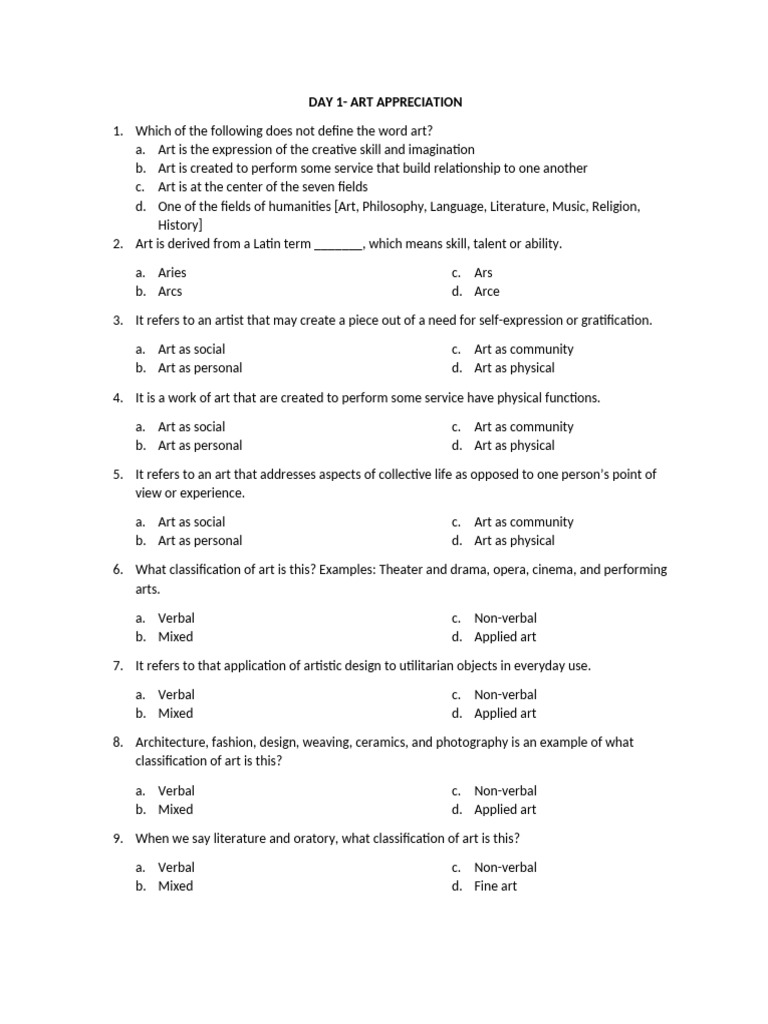 Art Appreciation: Key Concepts and Terms | PDF | Paintings | Oil Painting