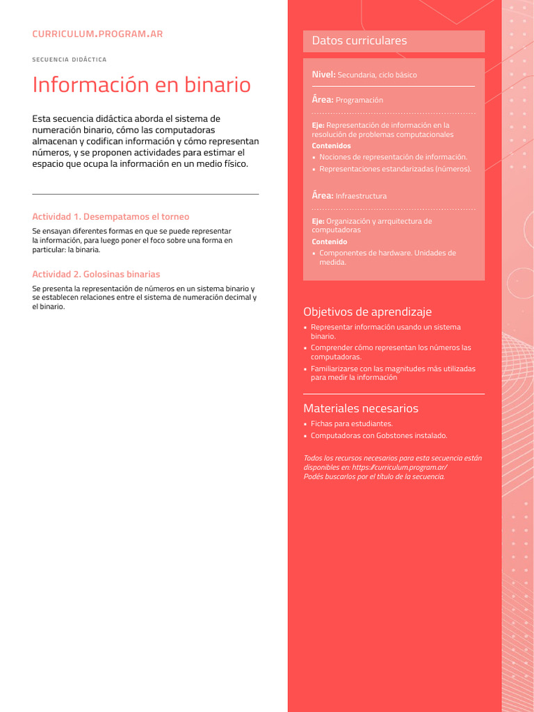 Código Binario | PDF | Poco | Plan de estudios