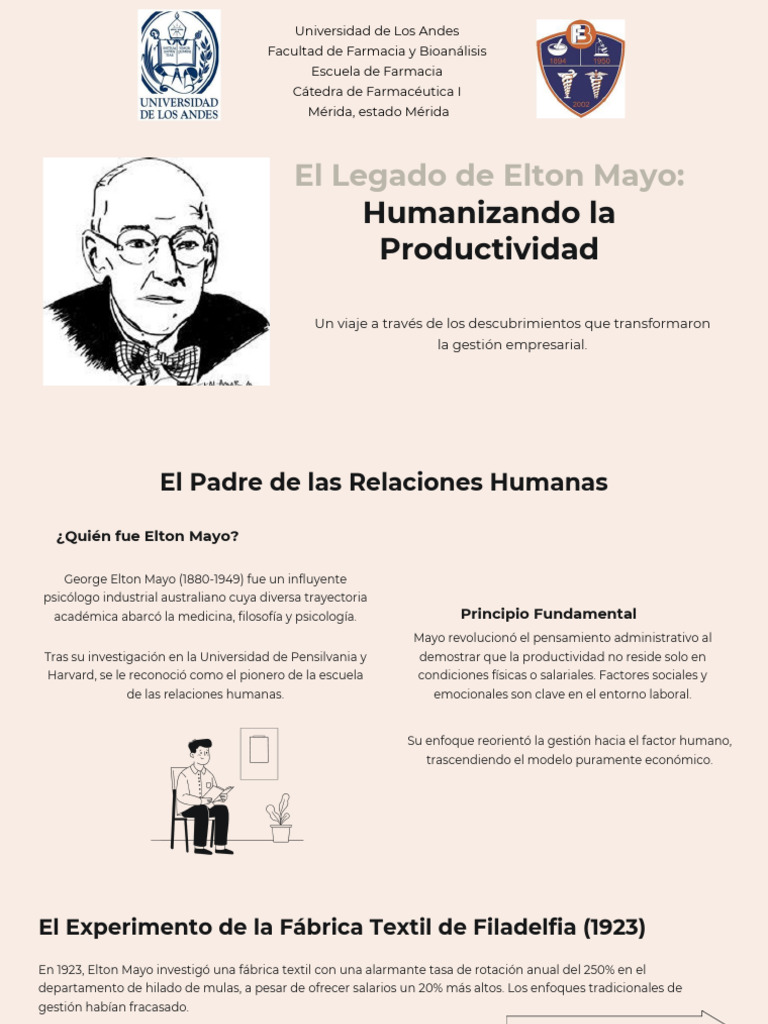 Elton Mayo: Pionero de las Relaciones Humanas | PDF | Grupo social ...