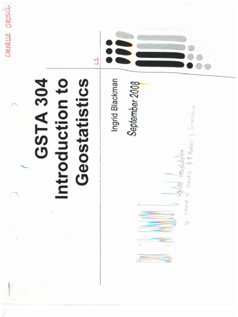 Introduction To Geostatistics | PDF