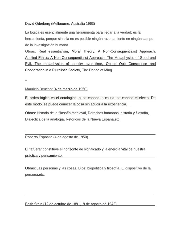 Filosofos de La Edad Contemporanea | PDF