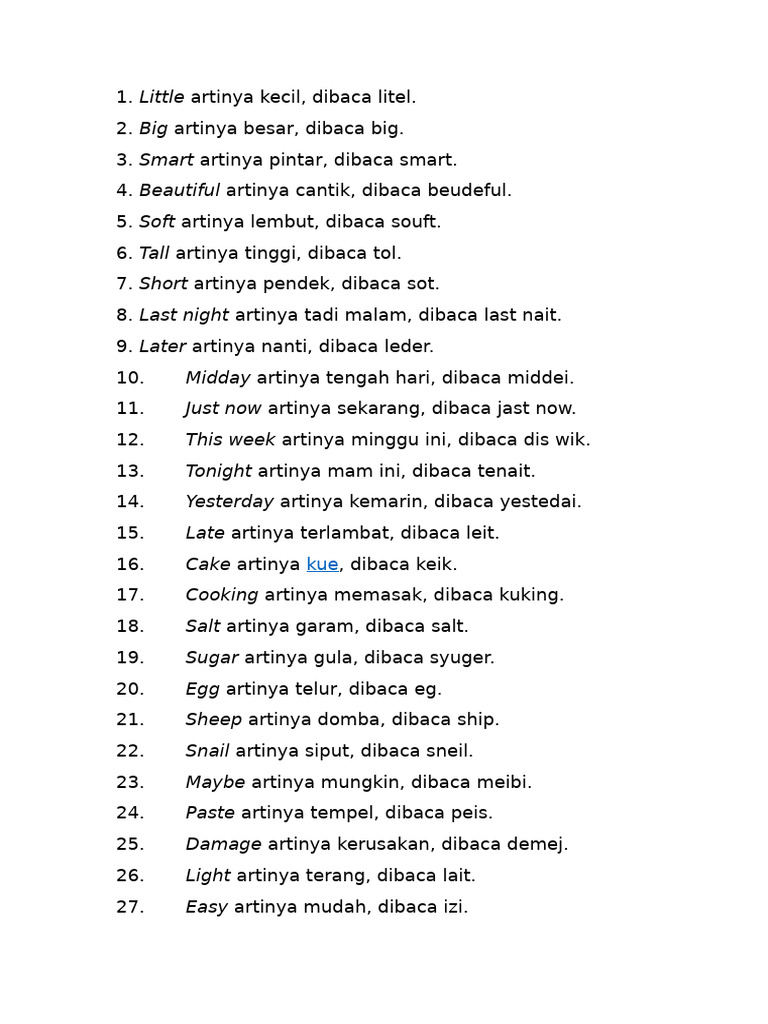 Little artinya kecil | PDF