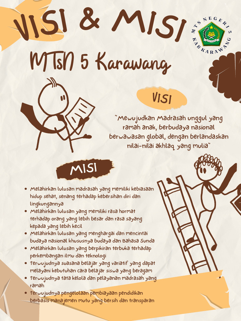 Poster Visi Misi Acara Ilustrasi Tangan Lucu Kreatif Cokelat | PDF