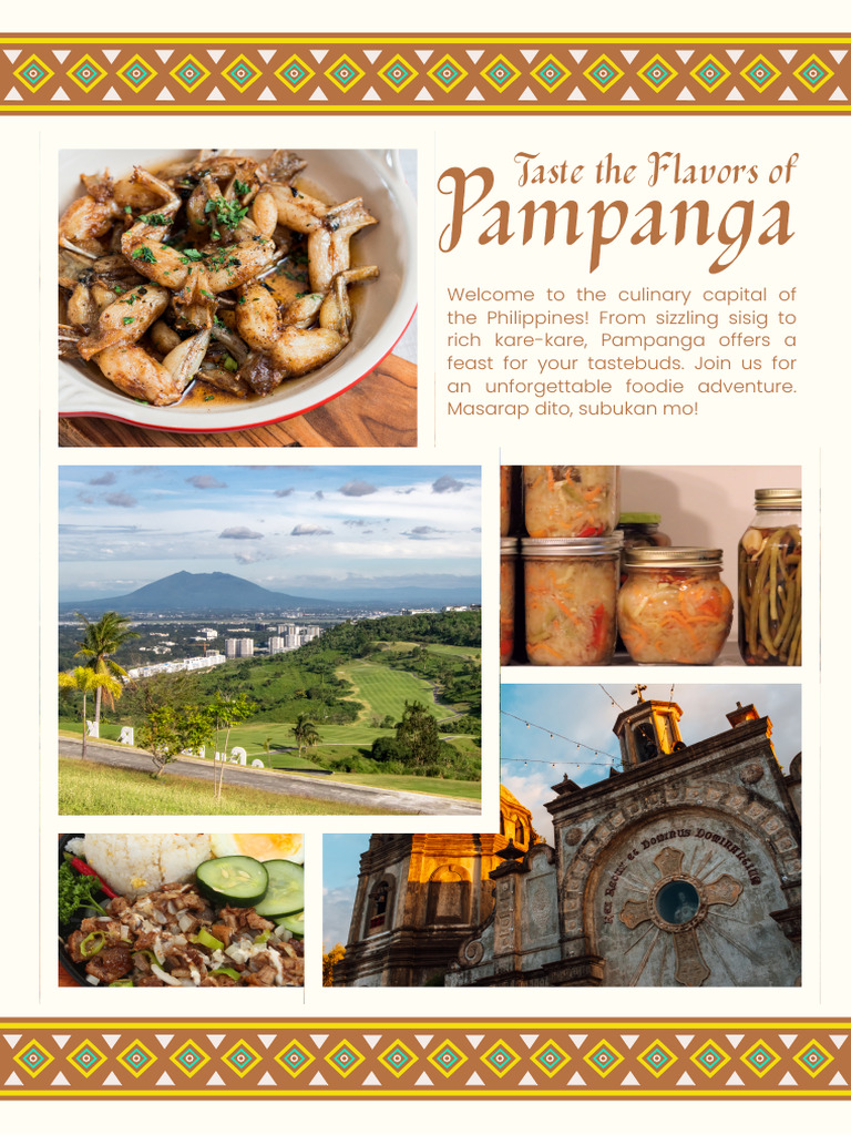 Brown Rustic Collage Pampanga Philippines Travel Agency Ad Poster | PDF