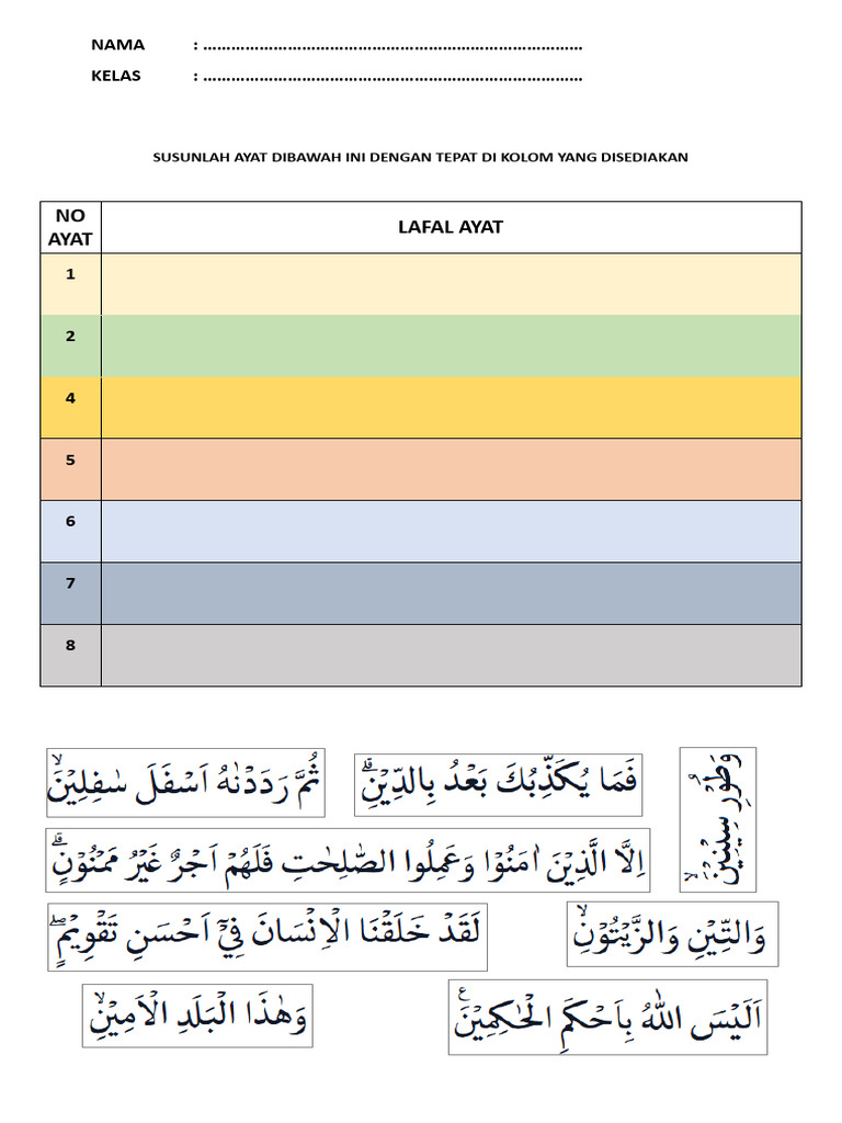 Menyusun Surat at Tiin | PDF