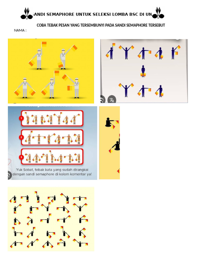 Soal Sandi Semaphore | PDF