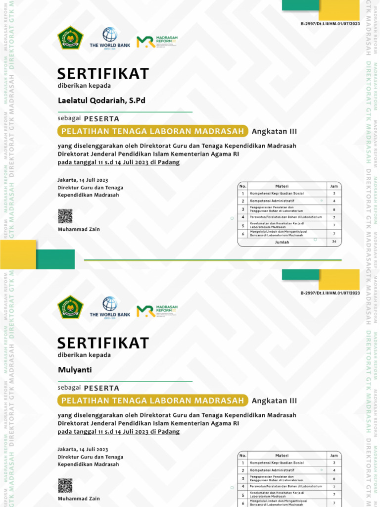Sertifikst Laboran III | PDF
