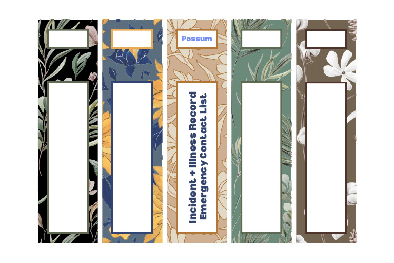 White Colorful Folder Label | PDF