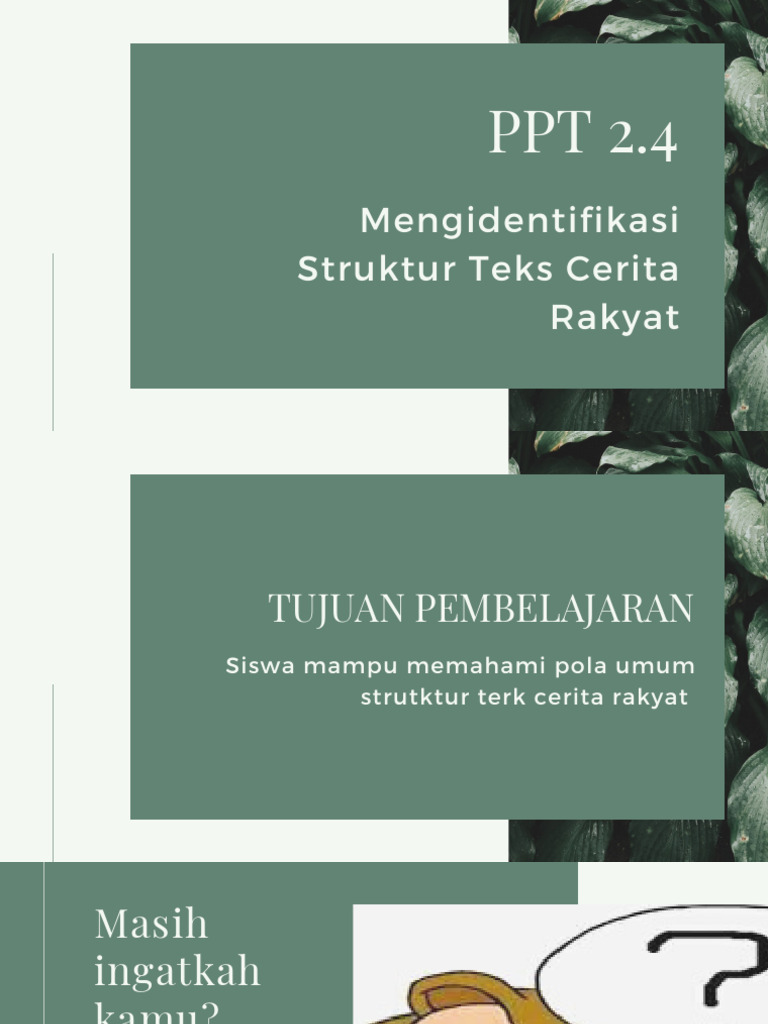 PPT 2.4 Mengidentifikasi Struktur Teks Cerita Rakyat (1) (1) | PDF