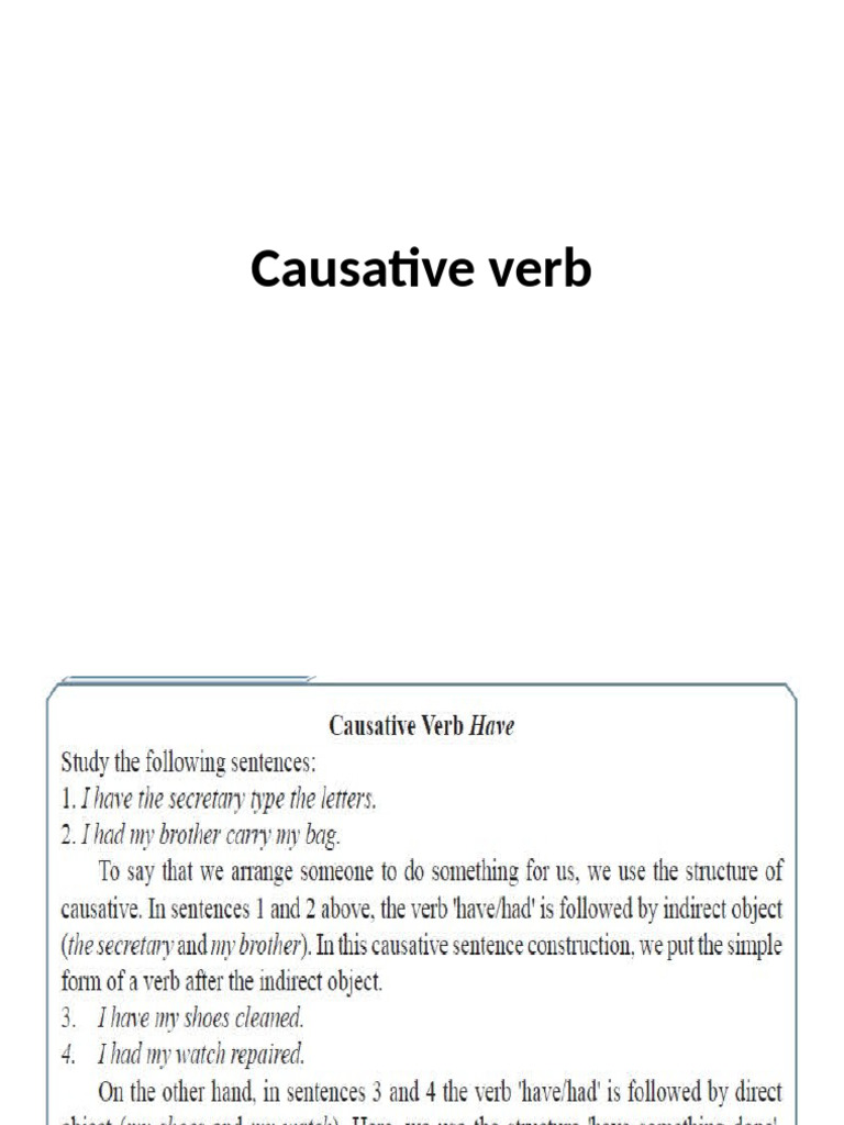 Causative Verb | PDF