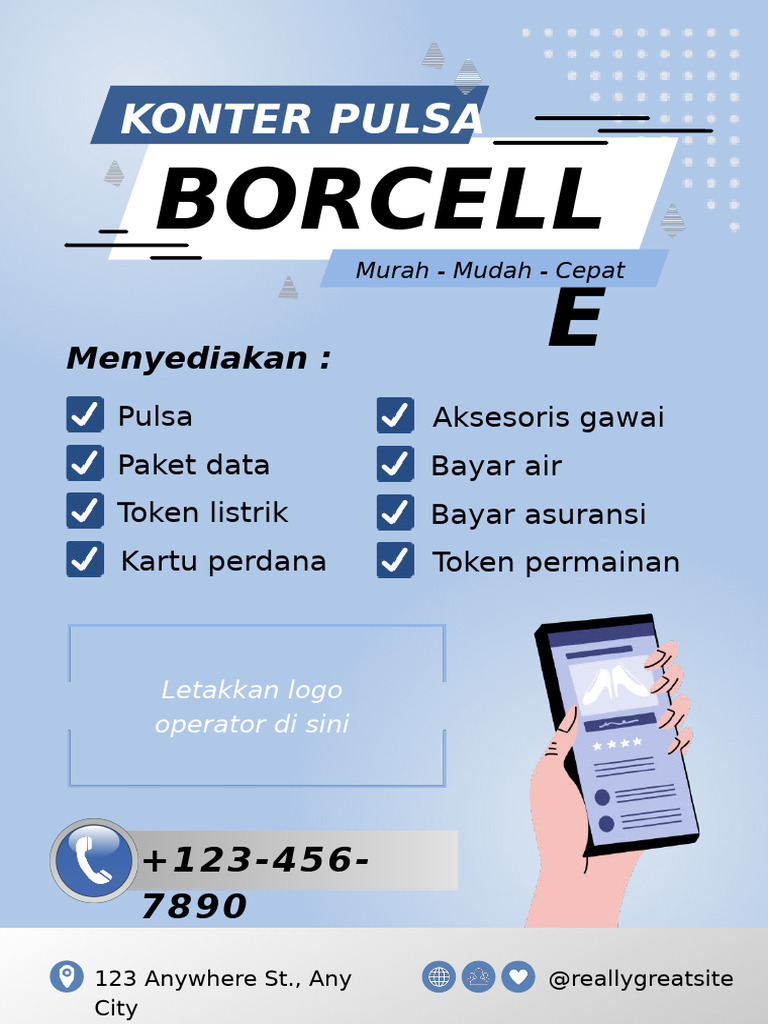 Biru Simpel Keren Konter Jual Pulsa Poster - 20250902 - 094308 - 0000 | PDF