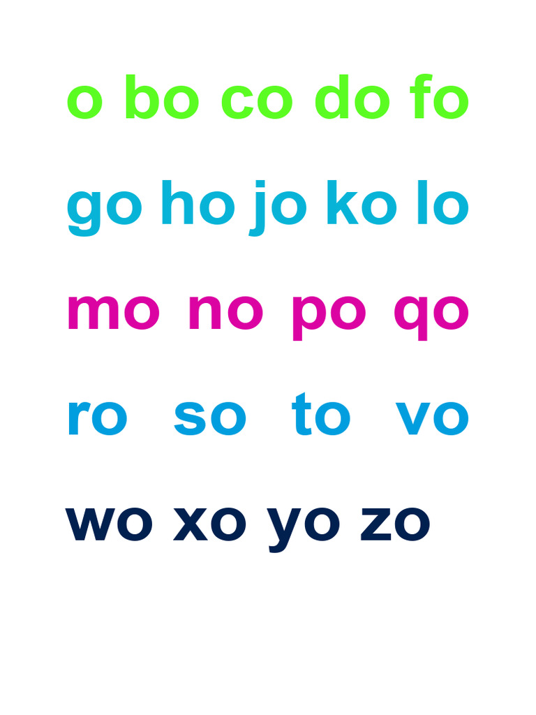 o Bo Co Do Fo Go Ho Jo Ko Lo Mo No Po Qo Ro So to Vo Wo Xo Yo Zo | PDF