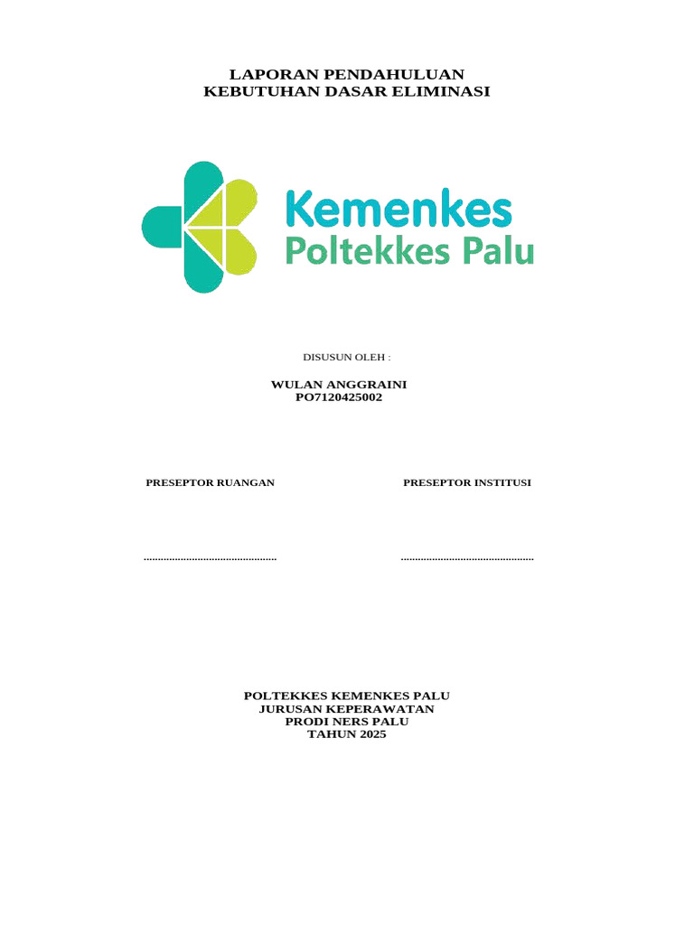Kebutuhan Dasar Eliminasi dalam Keperawatan | PDF