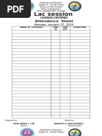 Lac Session Attendance Sheet | PDF