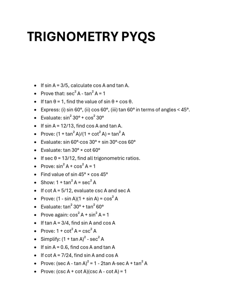 TRIGNOMETRY | PDF