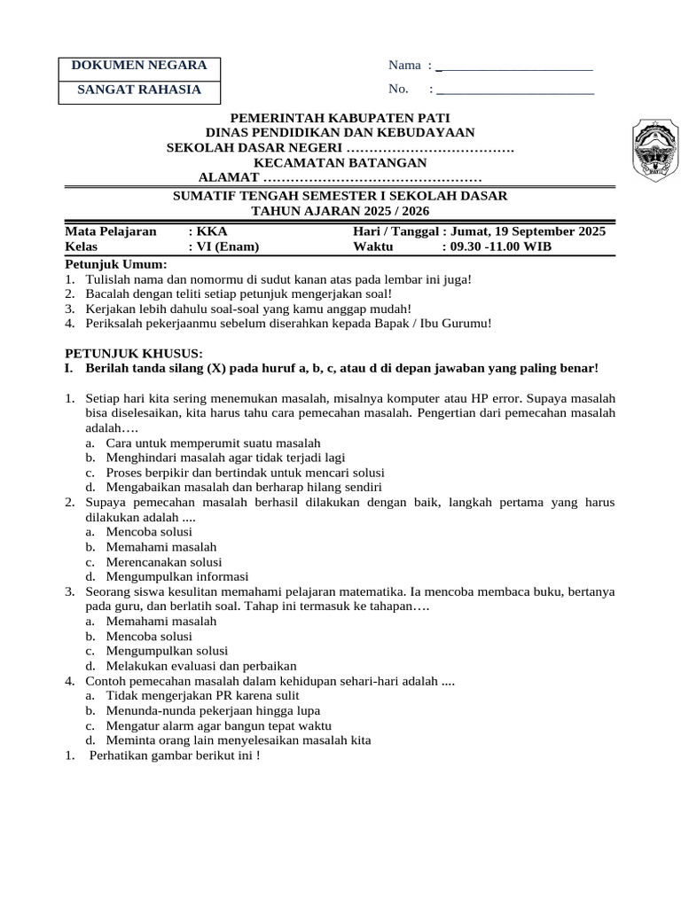 Soal Koding Kelas 5 | PDF