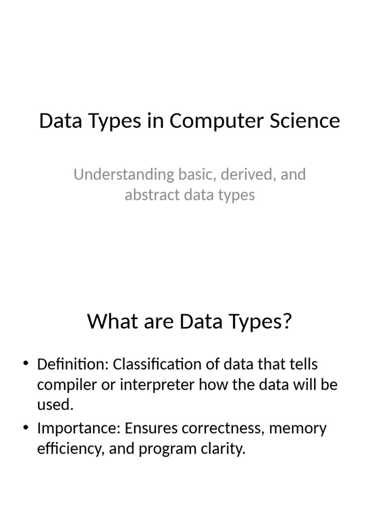 Data Types Presentation | PDF