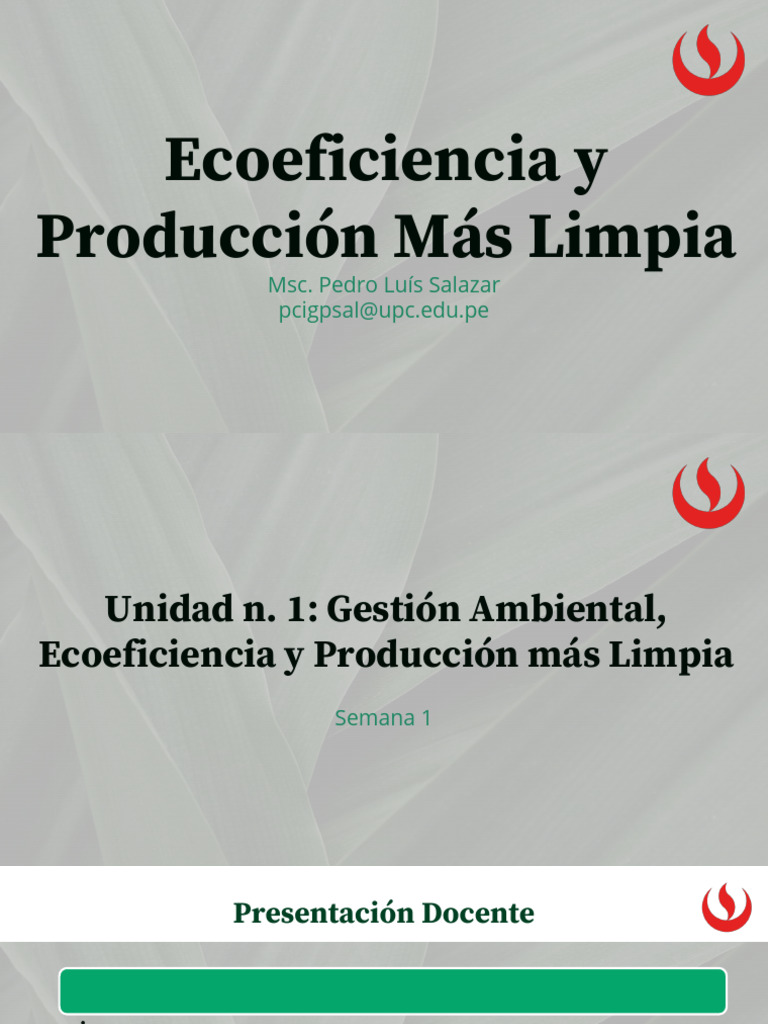 Semana 1 - EPML - UPC - Introducción Al Curso. Conceptos de ...