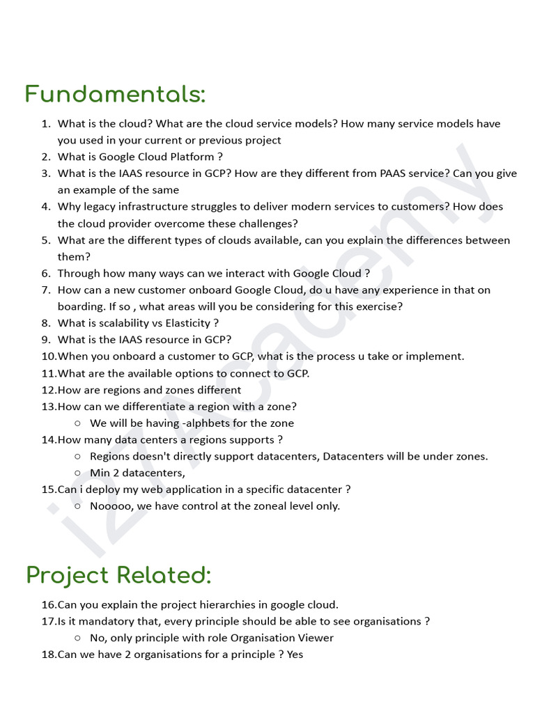 Google Cloud Platform Fundamentals Guide | PDF | Computing | Computer ...