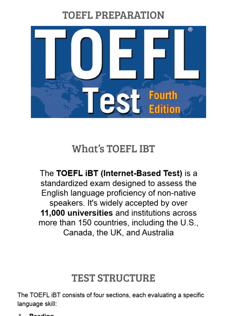 TOEFL Preparation - Meaning and Reading Section | PDF | Test Of English ...