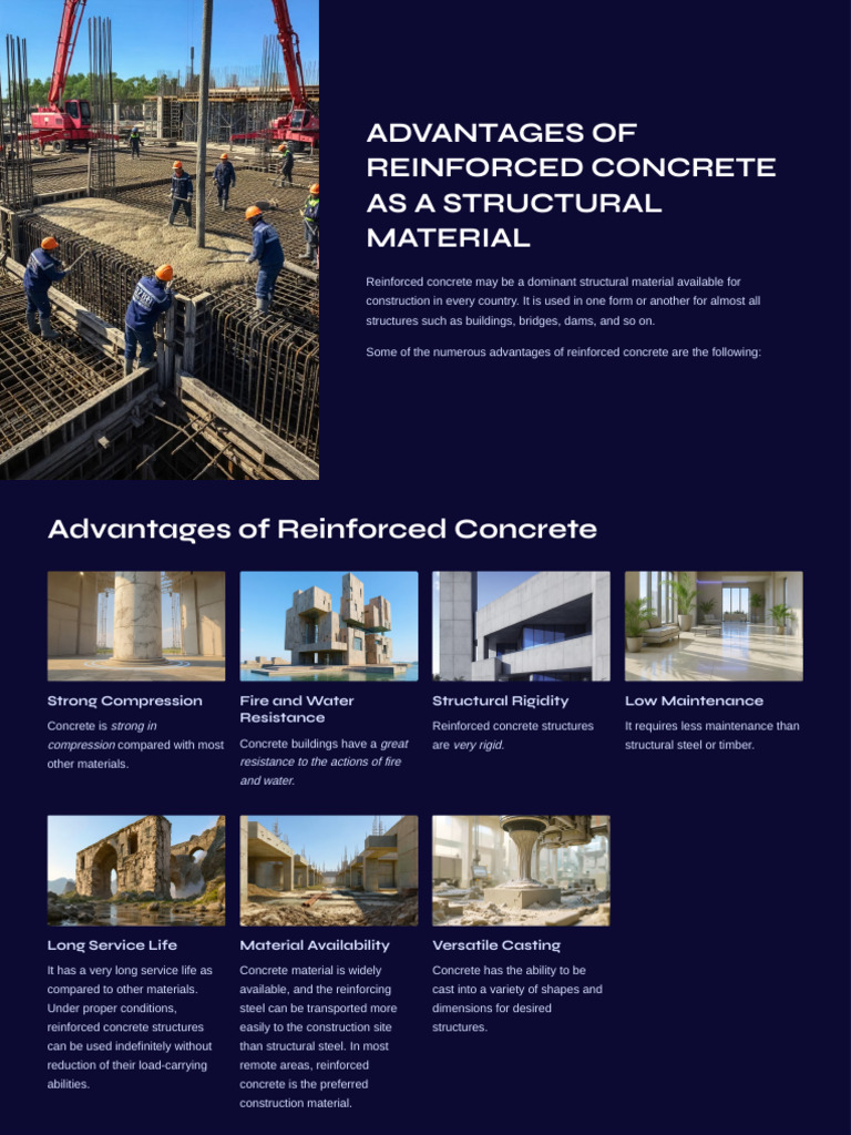 Advantages of Reinforced Concrete As A Structural Material | PDF ...
