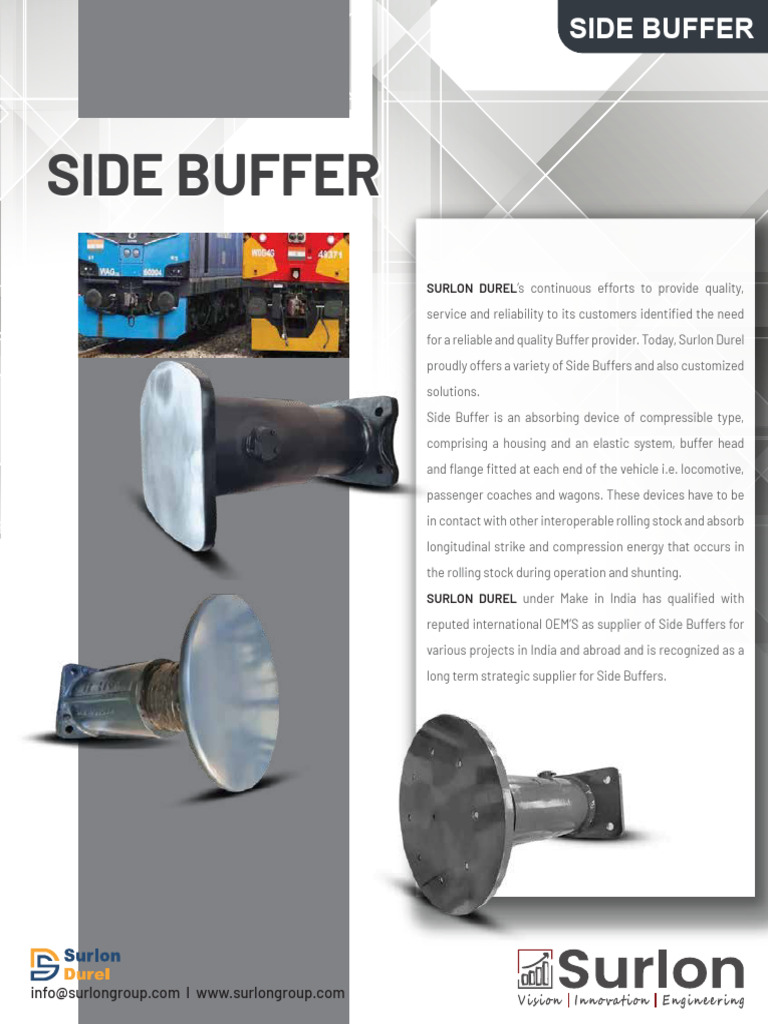 Surlon Durel Side Buffers Overview | PDF | Mechanical Engineering