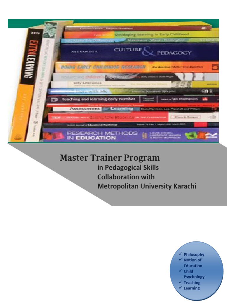 Master Trainer Program for Teachers | PDF | Pedagogy | Educational ...